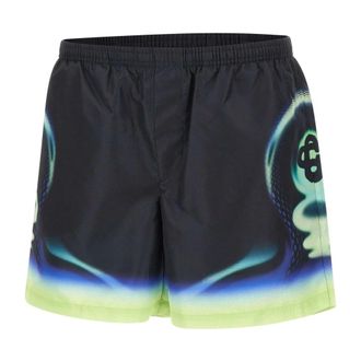Casablanca Homme, Maillots de bain, Noir, Taille: XL Sporchid Printed Swim Shorts