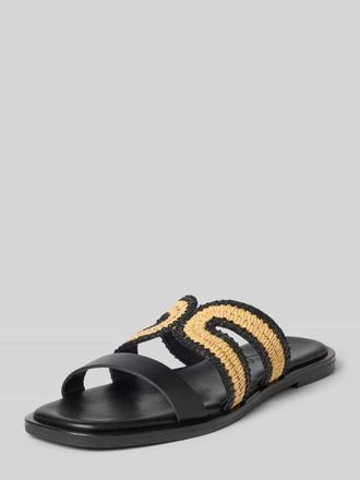 Marc O'Polo Pantolette mit Raffiabast Detail