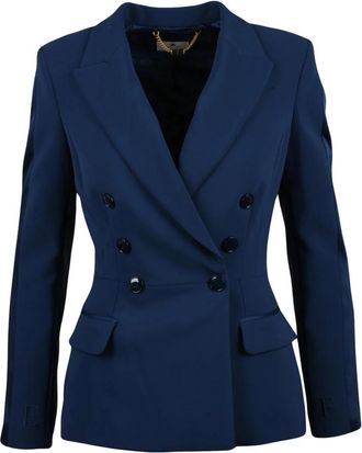 Elisabetta Franchi Zweireihige Jacke - - Jackets - Damen - Blau - L