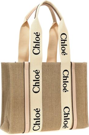 Chlo&eacute; Woody Tote Bag - Beige