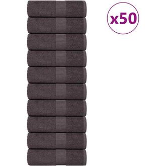 vidaXL G&auml;stet&uuml;cher 50 Stk. Anthrazit 30x50 cm 360 g/m&sup2; 100% Baumwolle - Vidaxl