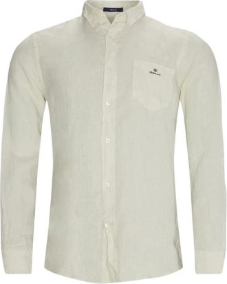 GANT Homme, Chemises, Beige, Taille: M Linen Shirt