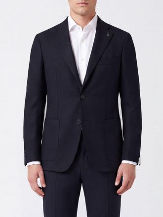 Tagliatore Blazer droit en laine avec revers &agrave; pointe et fente arri&egrave;re