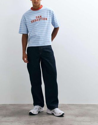 Parlez Clothing jean coupe loose bleu d&eacute;lav&eacute; moyen