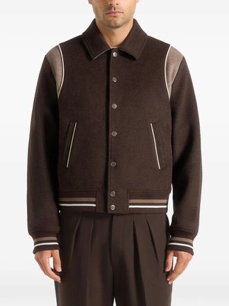 Mani&egrave;re De Voir Nico Collegejacke mit Kontrasteinsatz - Braun