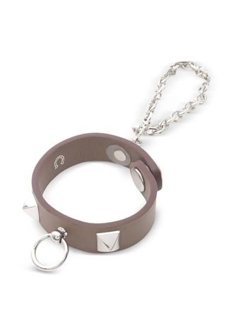 Herm&egrave;s barrette Rival Etoupe en cuir (ann&eacute;es 2000) - Marron