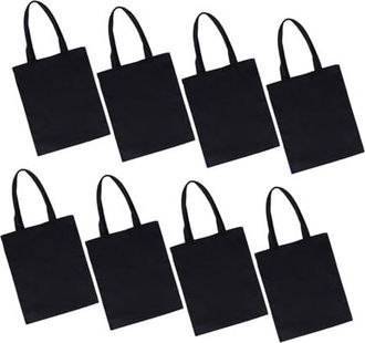 Beaupretty 8 Pi&egrave;ces Sac Cabas Toile Sublimation Pour Transfert Thermique R&eacute;utilisables Lavables pour Peinture Courses et Projets DIY