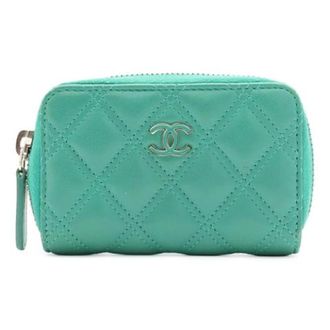 Chanel Pre-owned Cuir petite-maroquinerie - Femme - Pre-owned - Vert - Taille: ONE Size