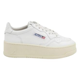 Autry Femme, Chaussures, Blanc, Taille: 41 EU Medalist Platform Baskets