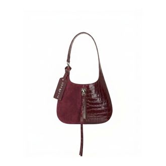 John Richmond Sac Bandouli&egrave;re Bimati&egrave;re avec Zip apparent - Femme - Sacs - Rouge - Taille: ONE Size
