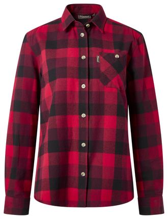 Pinewood Damen Wildmark Flanellhemd mit aufgesetzter Brusttasche, Kariertes & pflegeleichtes Outdoor Hemd aus weichem Flanell f&uuml;r EIN angenehmes Tragegef&uuml;hl, v