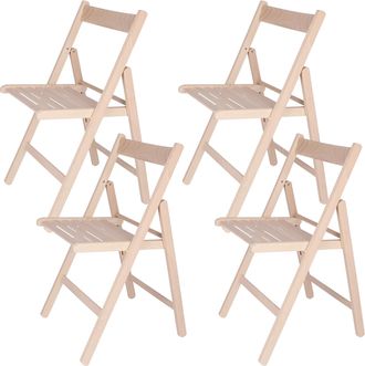 Aran&aacute;z S.L. MANUFACTURAS DE LA MADERA Klappstuhl, Buchenholz, unlackiert, 43 x 47 x 79 cm