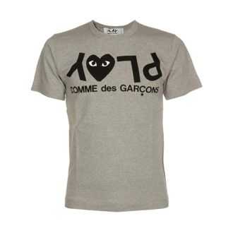 Comme Des Gar&ccedil;ons Graues T-Shirt mit Logoaufdruck - - Tops - Herren - Grau - S