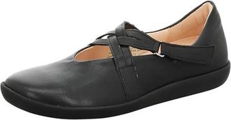 Think Damen Nature chromfrei gegerbte nachhaltige Halbschuhe, Schwarz 0000