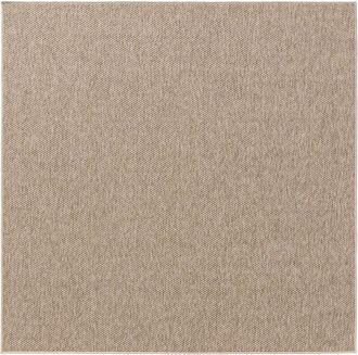 benuta Basic In- & Outdoor Teppich Iowa - Taupe 300x300 cm - Boho Jute-Look - Wetterfest & UV-beständig für Balkon, Terrasse, Garten, Küchenteppich &