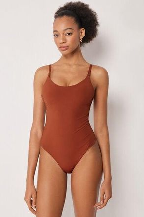 Calzedonia Klassischer Badeanzug Premium Fit Braun