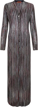 Missoni Femme, Pulls, Multicolore, Taille: 36 FR Cardigan ray&eacute; &agrave; col en V