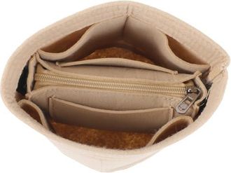 Yarnow Organisateur de Sac &agrave; Main Feutre avec Compartiments Multiples pour Cosm&eacute;tiques et Accessoires Insert pour Sac Cabas Protection et Maintien Forme Beig