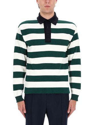 Gucci Mens Silk Polo Shirt Green T-shirts And Polos
