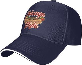 Generic Chapeau De Baseball Hot-Dog &Agrave; La Chicago Chapeau De Golf Respirante Anti-Soleil Casquette Unisexe, pour Femmes, Les Loisirs, Gar&ccedil;on, 55-59cm