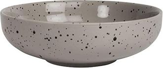 Sagaform Ditte Tiefe Servierschale aus Steingut in der Farbe Grau-Schwarz, Ma&szlig;e: 21cm x 21cm x 7cm, 5018335