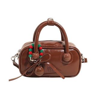 Generic Sac &agrave; bandouli&egrave;re pour femme en polyur&eacute;thane de couleur unie avec sac fourre-tout r&eacute;glable petit sac carr&eacute; pour les achats quotidiens pour une utilisa