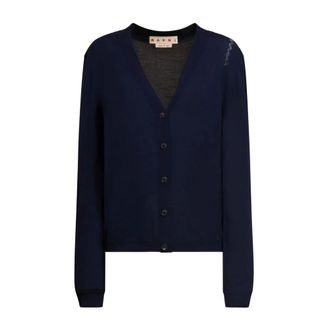 Marni Femme, Pulls, Bleu, Taille: 34 FR Cardigan Tricoté Élégant pour Femmes