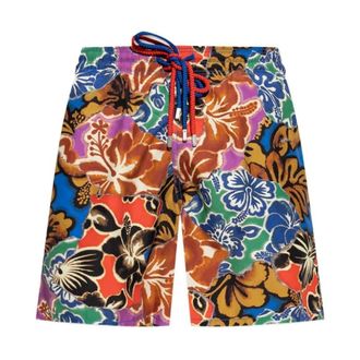 Palm Angels Homme, Maillots de bain, Multicolore, Taille: L Maillot de bain Patchwork Floral