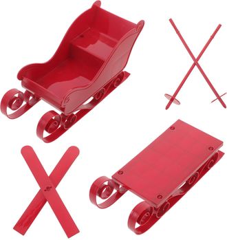 SOLUSTRE Weihnachtsschlitten Ornament Miniatur Skibrett Dekoration Sleigh Schmuck Für Tischdeko Weihnachts Party Layout Requisit Weihnachtsdeko Für Schreibtisc