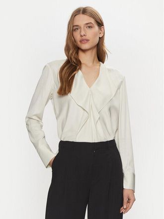 Calvin Klein Bluse K20K208067 Écru Regular Fit