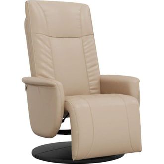 vidaXL Vidaxl - Fauteuil inclinable avec repose-pieds cappuccino similicuir