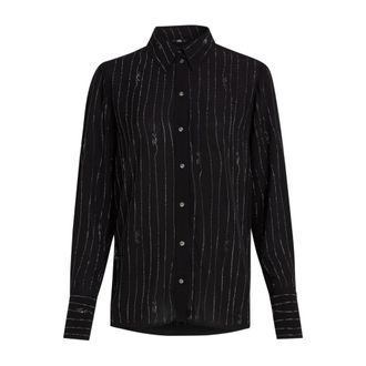 Karl Lagerfeld Rhinestone-besetztes Hemd - - Blouses & Shirts - Damen - Schwarzk - XS