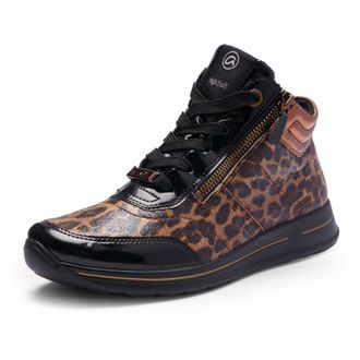 Ara Damen Osaka 2.0 Sneaker, SCHWARZ,Nuts,Mocca, 42.5 EU Weit