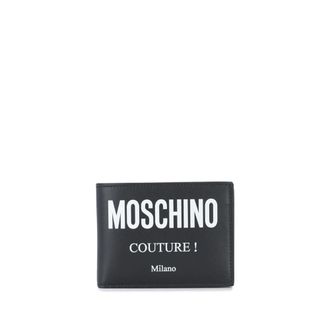 Moschino Leder Logo Geldb&ouml;rse - - Accessories - Herren - Schwarzk - ONE SIZE