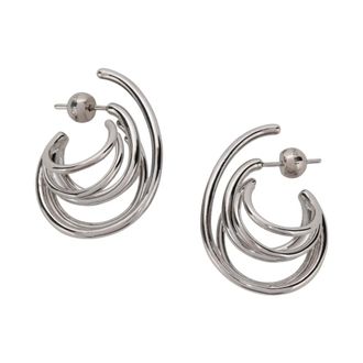 Panconesi Femme, Accessoires, Gris, Taille: ONE Size Orbit Earrings Small