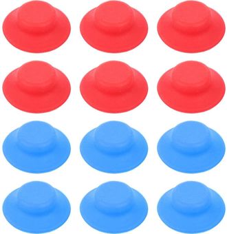 BESPORTBLE 12 St&uuml;ck B&uuml;gelverschluss Flaschendichtungen Auslaufsicher Kunststoff Rot/Blau f&uuml;r Saft Wein und Limonadenflaschen Ersatzdichtungen