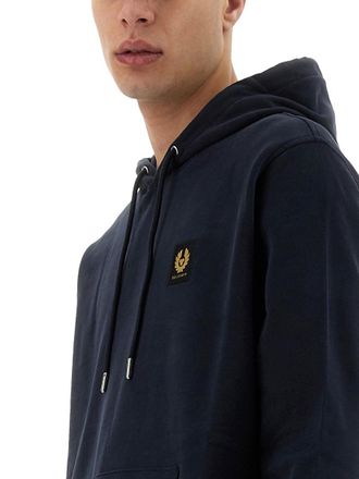 Belstaff Cotton Hooded Sweatshirt - Blue