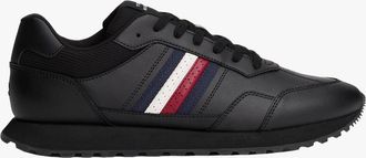 Tommy Hilfiger Baskets embl&eacute;matiques en cuir crant&eacute;es