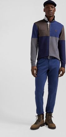 Eden Park Maillot Manches Longues Coup&eacute;-cousu En Coton Bleu Marine Coupe Regular