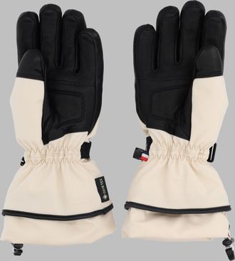 Moncler Padded Leather Gloves - White