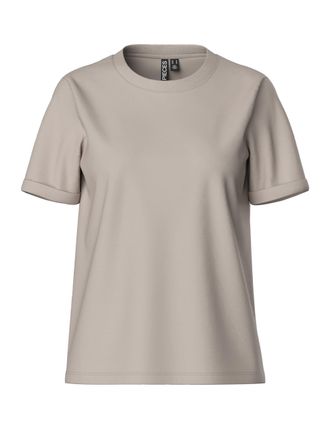 Pieces Pcria Ss Fold Up Solid Tee Noos Bc