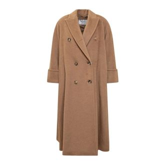 Max Mara Langer zweireihiger Mantel - - Coats - Damen - Braun - 4XS