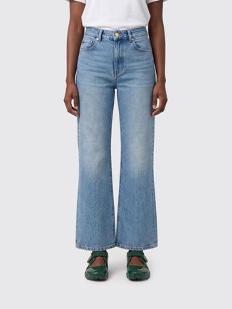 Ganni Jean flared en denim de coton
