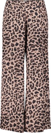 Vera Mont Damen Marlene-Hose mit Leoprint 42, Wei&szlig;/Braun