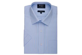 Bexley Mazaire - Chemise homme bleu clair et blanc