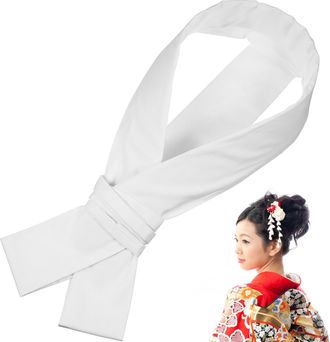 Amosfun Japanischer Fake Collar Lining Kragenkern F&uuml;r Kimono Und Yukata Wei&szlig; Polyester 108X13 Zoll Traditionelle Japanische Damen Kleidung Zubeh&ouml;r