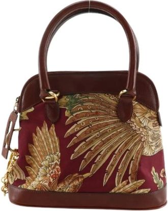 Ferragamo Sac &agrave; main en coton et cuir Pre-owned - Femme - Pre-owned - Brun - Taille: ONE Size