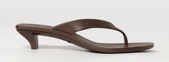 Gucci Vittoria Gummi-Zehentrenner-Sandalen mit niedrigem Absatz