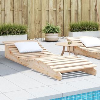vidaXL Vidaxl - Chaise longue 205x70x31,5 cm bois massif de pin