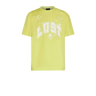 John Richmond Homme, Tops, Jaune, Taille: 2XL Rmp26104Ts Graphic Logo T-shirt